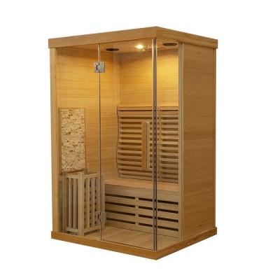 Cina Stanza di legno di sauna del vapore tradizionale dell'interno di uso della casa 3KW per 2 persone in vendita