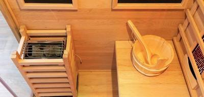 Cina 2-In-1 ha combinato la sauna dell'interno infrarossa del vapore della persona della casa 3 di legno in vendita