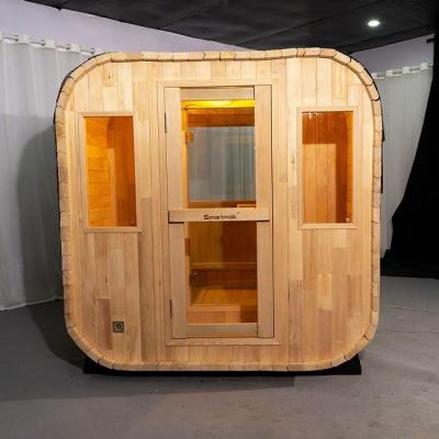 Cina Sauna all'aperto del grande dello spazio di Morden del cubo due vapore tradizionale della stanza con la stufa in vendita