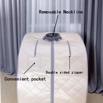 China Smartmak Oversized Infrared Portable One Person Sauna Set With Heating Foot Pad for sale