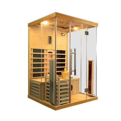 Cina Gorgeous 3 Person Indoor Wooden Traditional Steam And Infrared Sauna Combined in vendita