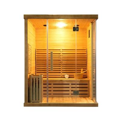 China Solid Wood Indoor 3KW Family Steam Sauna Room 3 Person for sale