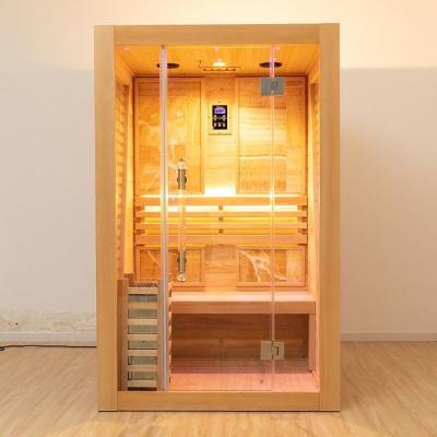 Cina Indoor 3KW Hemlock Wood Traditional Steam 2 Person Sauna Room Luxurious in vendita