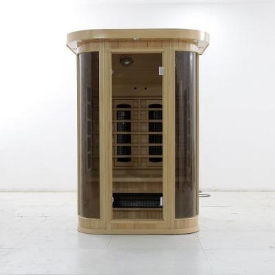Cina 1750W Indoor Solid Wood Full Spectrum Infrared Home Sauna Room 2 Person in vendita