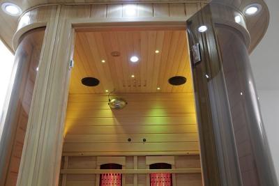 Cina 1750W Indoor Solid Wood Full Spectrum Infrared Home Sauna Room 2 Person in vendita