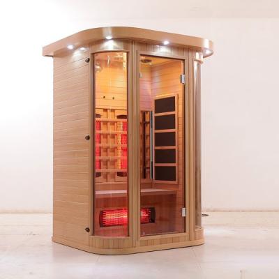 Cina 1750W Indoor Solid Wood Full Spectrum Infrared Home Sauna Room 2 Person in vendita