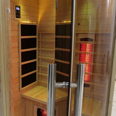 Cina 1750W Indoor Solid Wood Full Spectrum Infrared Home Sauna Room 2 Person in vendita