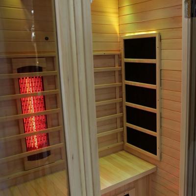 Cina 1750W Indoor Solid Wood Full Spectrum Infrared Home Sauna Room 2 Person in vendita