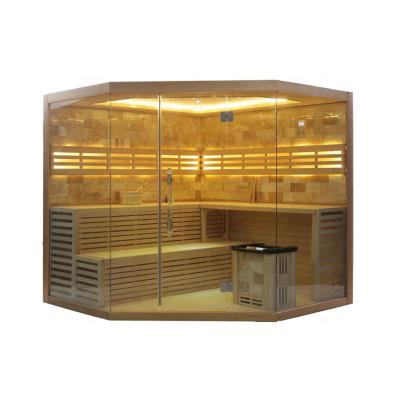 Cina Sauna a vapore interna in legno di cedro/cicuta di lusso per 6 persone in vendita