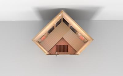 Cina Customized Luxury Prefabricated Wooden Indoor Sweat Infrared Sauna Room 5 Person in vendita