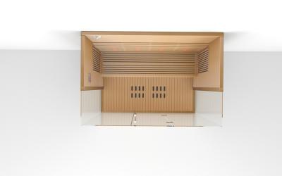 Cina 4 Persons Square Indoor Far Infrared Sauna Room Red Cedar Material in vendita