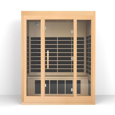 Cina Traditional Home Low Emf Near Far Infrared Sauna Red Cedar Material For 3 Person Size in vendita