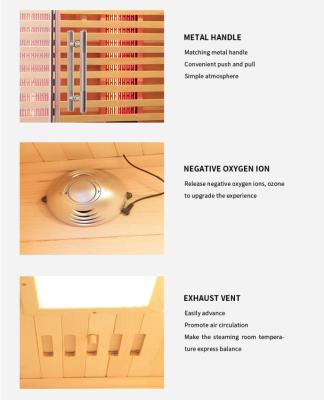 Cina Caldaia in fibra di carbonio Hemlock Sauna a infrarossi lontani Sauna per 2 persone in vendita