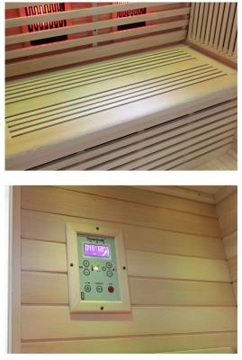 Cina Caldaia in fibra di carbonio Hemlock Sauna a infrarossi lontani Sauna per 2 persone in vendita