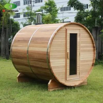 Cina Outdoor Steam Cedar Wood Barrel Sauna Used In Garden Courtyard Forest in vendita