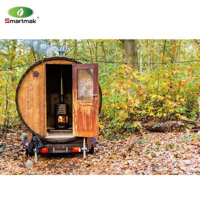 Cina Outdoor Steam Cedar Wood Barrel Sauna Used In Garden Courtyard Forest in vendita