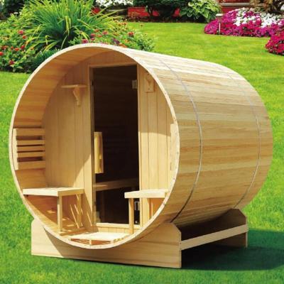 Cina Canada Cedar / Hemlock Wood Large Burning Outdoor Barrel Sauna For 6 Person in vendita