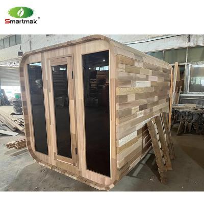 Cina Cube Outdoor Dry Sauna Room With Stove, Cedar Sauna For 4-6 persons in vendita