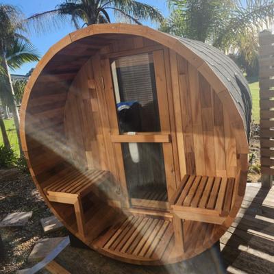 Cina Lowest Price Outdoor Steam Cedar Wood Barrel Sauna China Manufactures in vendita