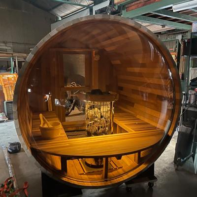 Cina Lowest Price Outdoor Steam Cedar Wood Barrel Sauna China Manufactures in vendita