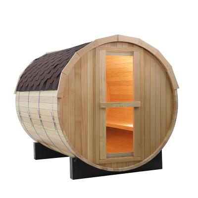 Cina Luxurious Wood Barrel Sauna With 4.5KW/6KW Heater Accommodates 2-8 People 220V/380V Voltage in vendita