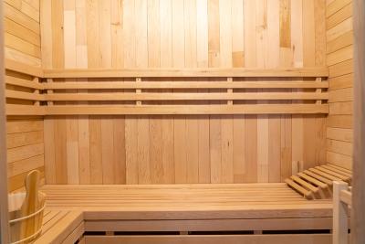 Cina Red Cedar Steam Sauna Room With LED Light And Ozone Generator Modern Design 15~90℃ Temperature Range in vendita