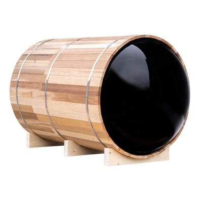 Cina Adjustable Ventilation Hemlock Wood Outdoor Dry Sauna Full Glass Door Temperature Range 15-90.C in vendita