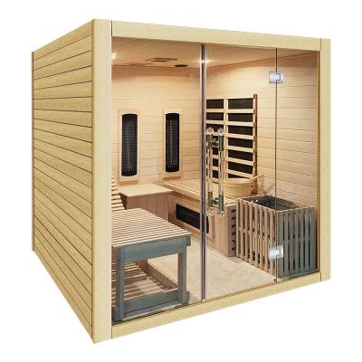 Cina persona infrarossa asciutta di legno della stanza 4 di sauna del vapore 6000w in vendita