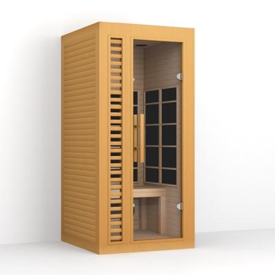China Sala infravermelha distante da sauna da madeira da cicuta da única pessoa com oxigênio Ionizer à venda