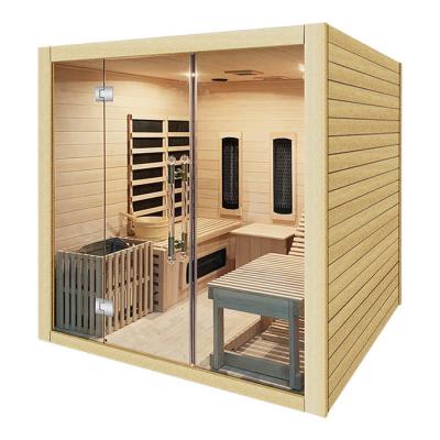 Cina Lo spettro completo ISO9000 ha combinato la stanza infrarossa di sauna del vapore per la persona della famiglia 3 in vendita