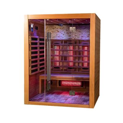 China Low EMF Full Spectrum Dry Infrared Steam Sauna Solid Wood Cedar for sale