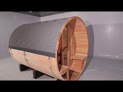 Panoramic Window Outdoor Barrel Sauna Designed for Natural Lovers