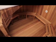 Stanza di sauna di Cedar Wood Hot Tub Steam con la stufa bruciante di legno
