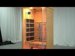 Luxury Solid Wood Canadian Hemlock 1 Person Home Infrared Sauna Wooden Small