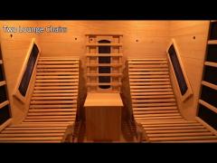 Persona lontana di sauna 2 di vicino infrarosso di Heater Hemlock Wood Indoor Recliner del pannello del carbonio