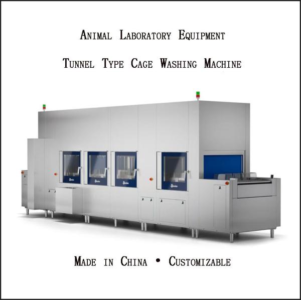 Quality Tunnel Type Automatic Cage Washer 304 Stainless Steel Animal Cage Cleaning Machine for sale