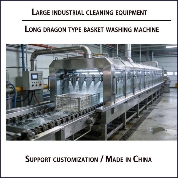 Quality Industrial Tunnel Type Batch Basket Washing Machine Automated Cleaning Turnover for sale