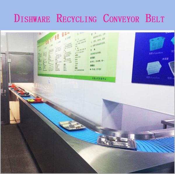 Quality Canteen Tableware Recycled Conveyor Belt For E Commerce Warehouse Packing for sale