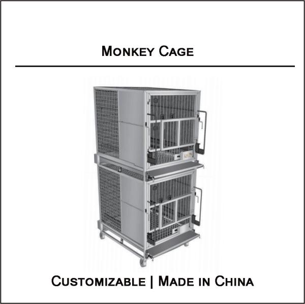 Quality Ventilated Primate Monkey Cage Stainless Steel Laboratory Housing for sale