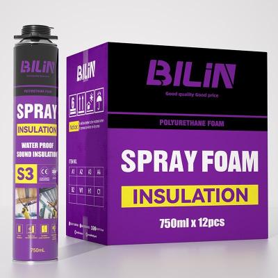 China BILIN S3 Spray Polyurethane Foam Kit Cheap Price Pu Insulation Spray Foam Kit for sale