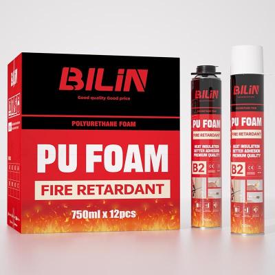 China 750Ml B2 Grade Fire Resistant Sealant Foam Polyurethane Pu Foam for Window and Door for sale