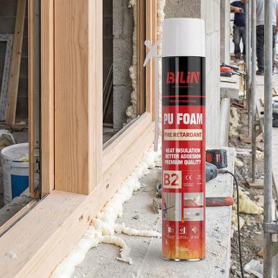 China 500ml 750ml B2 Fire Retardant Polyurethane Foam Manual Straw Type for Home DIY Crack Repair for sale
