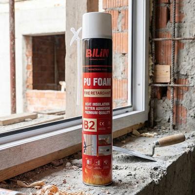 China Intumescent Fire Retardant PU Foam Sealant Soundproof and Fireproof Expanding Foam for Fire Doors for sale