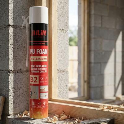 China Commercial Building Use Fire Rated PU Foam Window Door Frame Insulation Fireblock Foam Sealant 750ml for sale