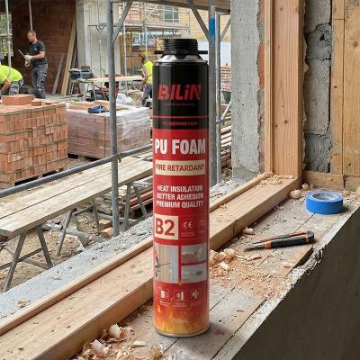 China 500ml 750ml Aerosol Fire Stop PU Foam Sealant Wholesale Distributor OEM B1 Fire Rated Foam Cartridge for sale