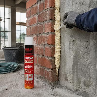 China High Density B2 Grade PU Foam Fire Resistant Polyurethane Spray Foam For Construction Gap Filler for sale