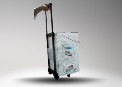 Cina Contenitore di carrello del cartone di POP del cartone per la pubblicità di mostra con le ruote in vendita