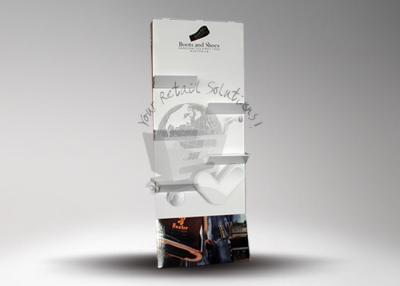 Cina Esposizione laterale doppio del deposito dello scaffale/cartone di esposizione del cartone della pavimentazione per le scarpe in vendita