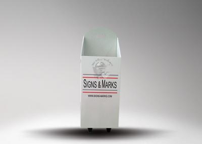 Cina Il carrello bianco del cartone di colore con il logo su ordinazione per i prodotti vende al dettaglio in vendita
