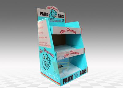 Cina banco di mostra lucido del piano d'appoggio del cartone di 3 file, esposizione del contatore della carta di POP in vendita
